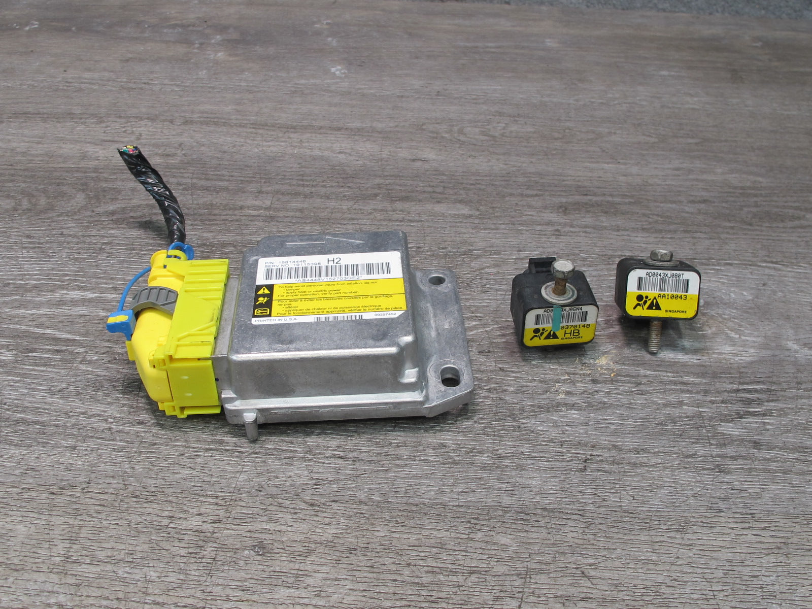 06-07 HUMMER H2 SRS AIRBAG CONTROL MODULE UNIT W/ SENSOR SET OEM ...