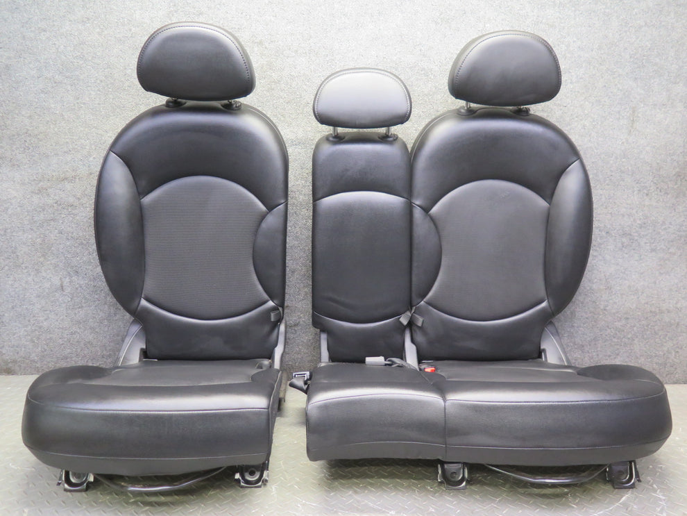 11-15 Mini Cooper S R60 Countryman Sport Rear Leatherette Seat Set Bla ...