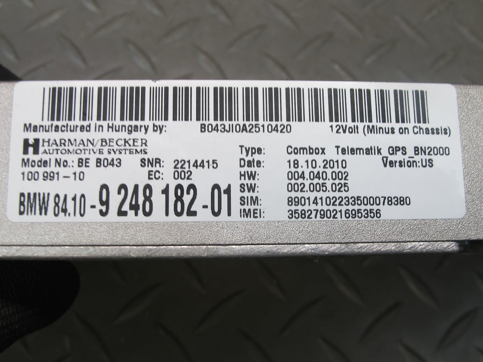 11-13 BMW E90 E92 E93 335i GPS Combox Telematics Control Module 924818 ...