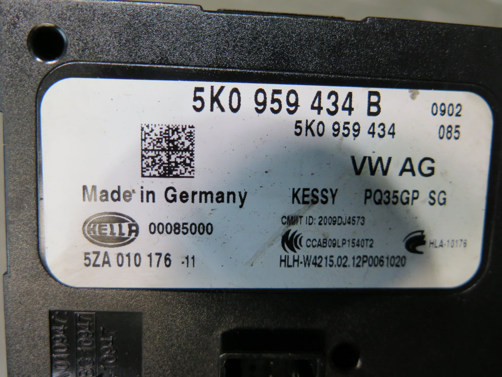 10-14 VW Golf R GTI MK6 Keyless Entry Control Module Kessy Unit 5K0959 ...